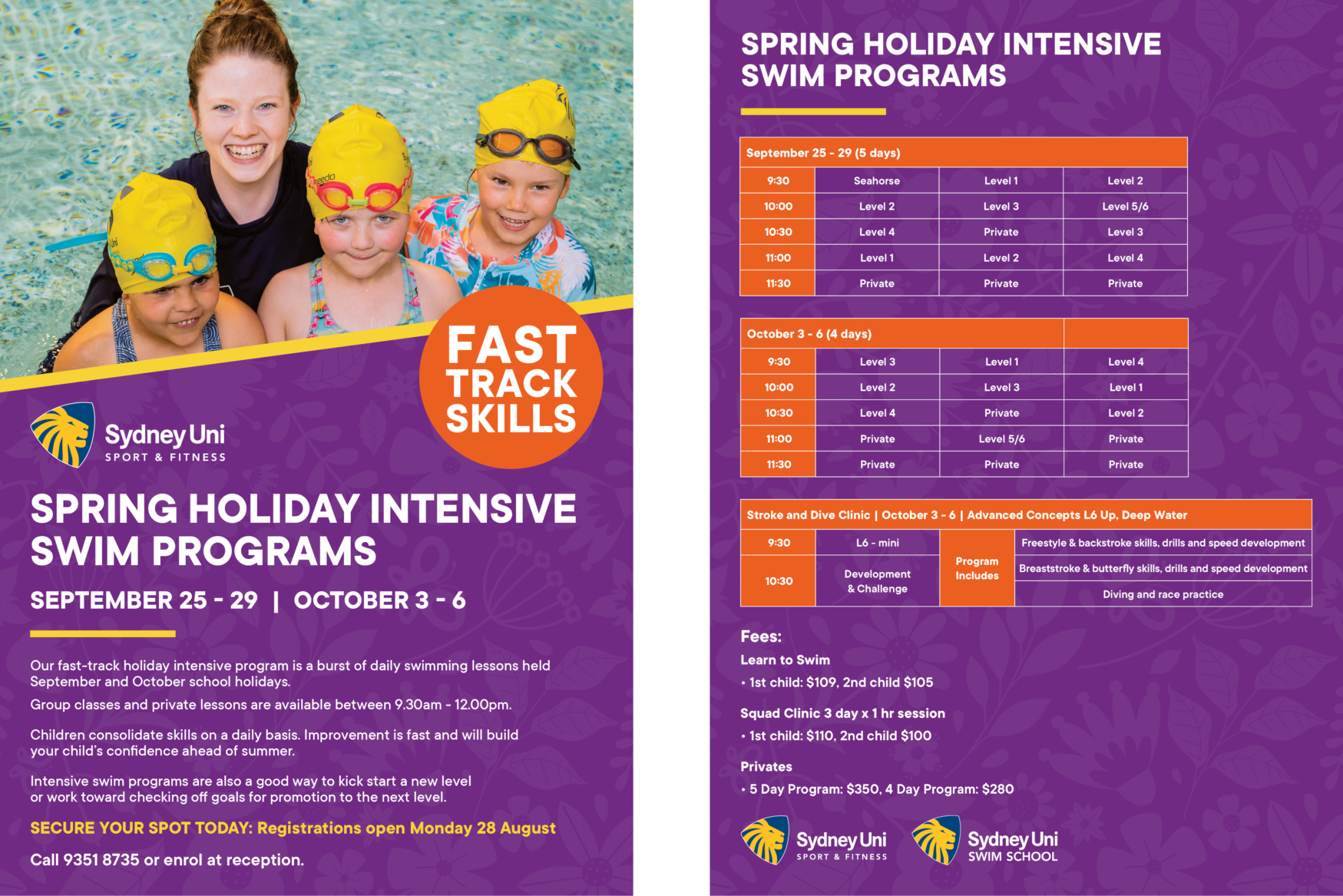 Swim Programs - Sydney Uni Sport & Fitness - Learn To Swim, Squads & More