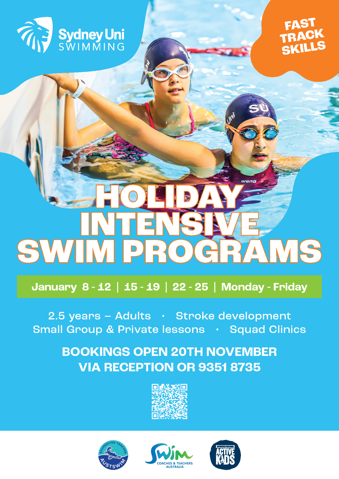 Holiday Intensive Swim School - Sydney Uni Sport & Fitness