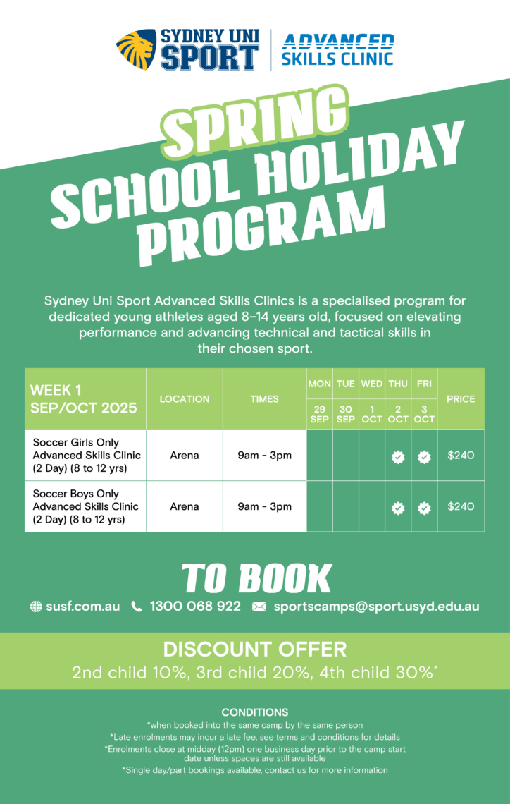 School Holiday Program - Sydney Uni Sport - Sports Camp