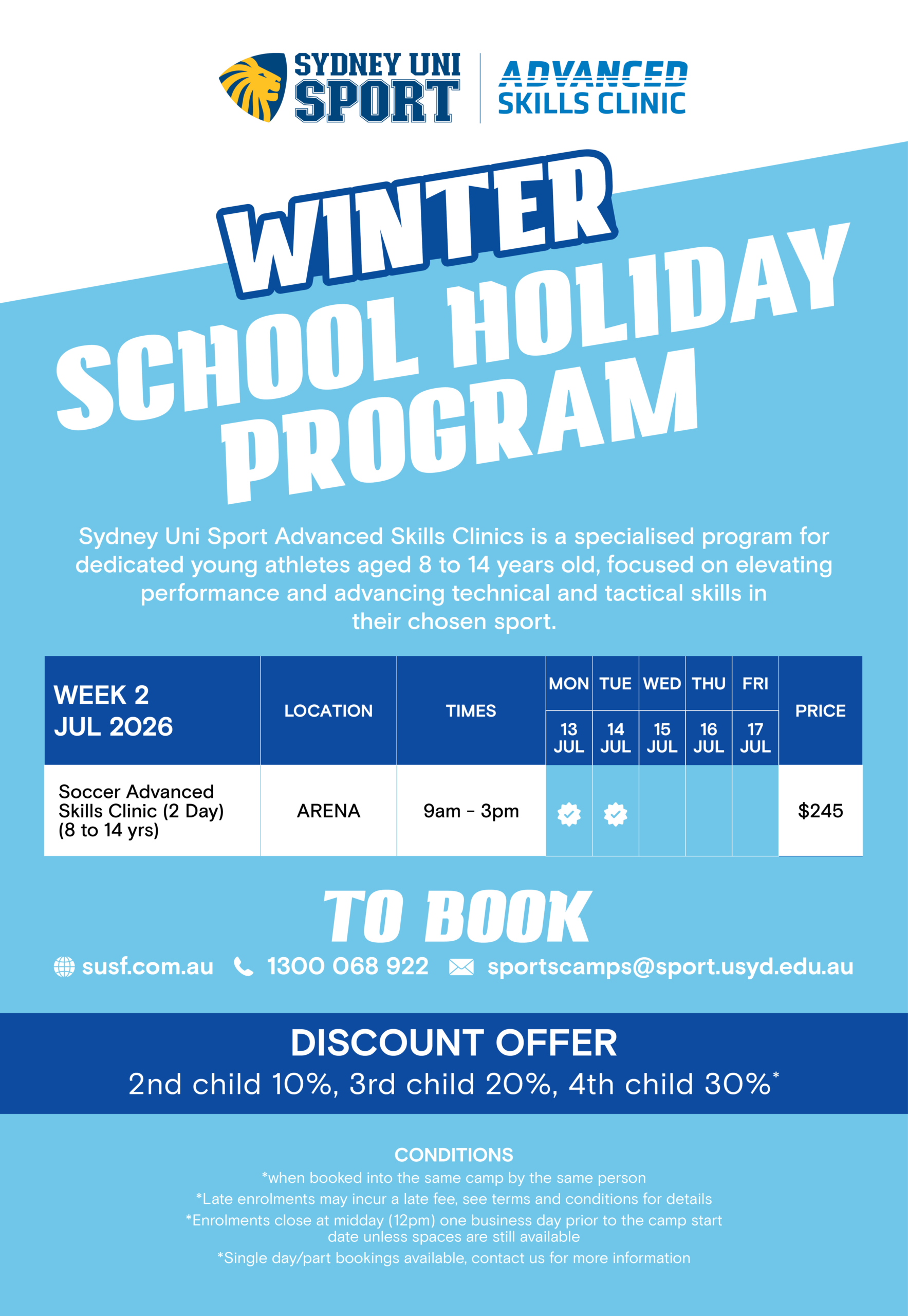School Holiday Program - Sydney Uni Sport - Sports Camp